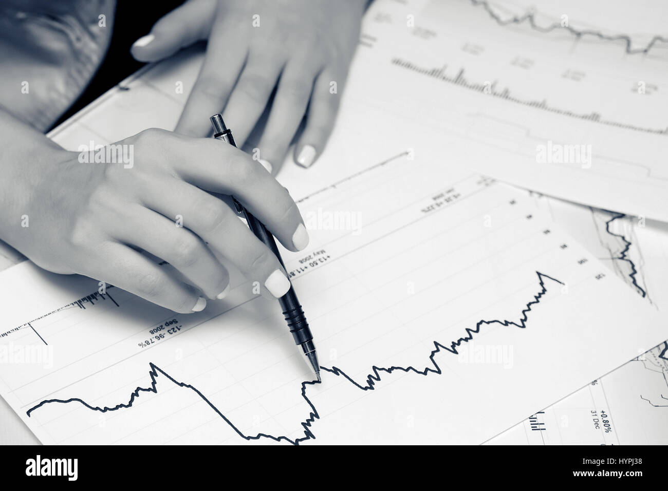 Stock market graphs and charts analysis Stock Photo - Alamy