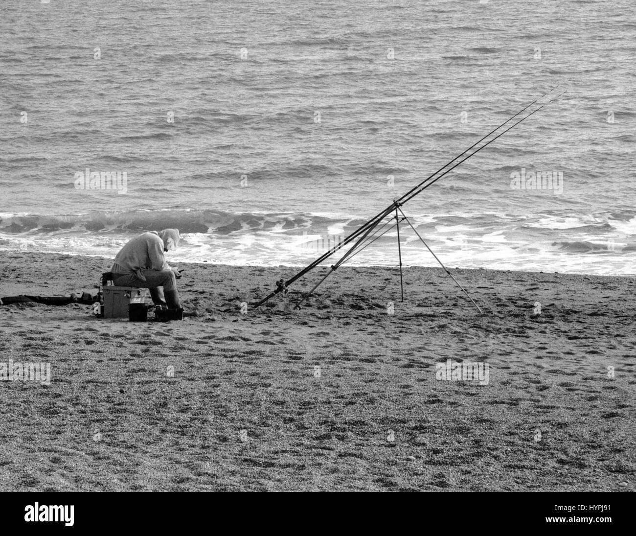 Fishing lines sea Black and White Stock Photos & Images - Alamy