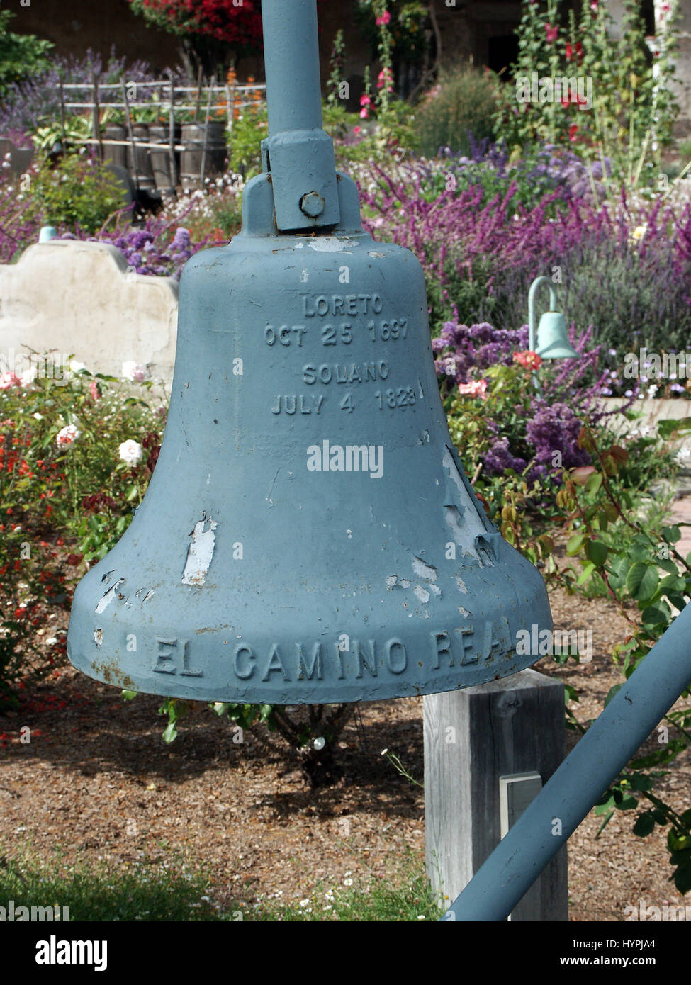 El Camino Real bell at Mission San Juan Capistrano Stock Photo - Alamy