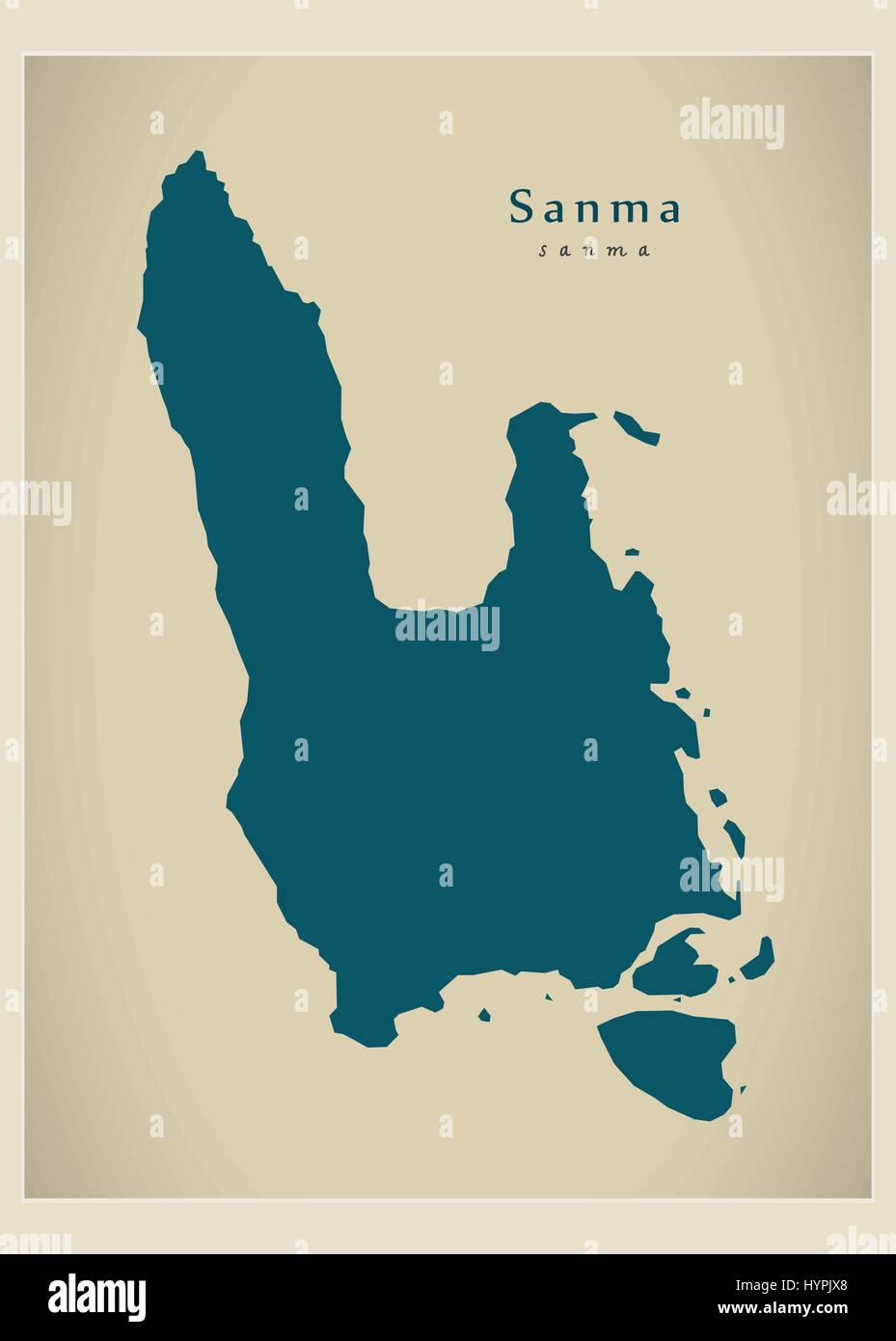 Modern Map - Sanma VU Stock Vector Image & Art - Alamy