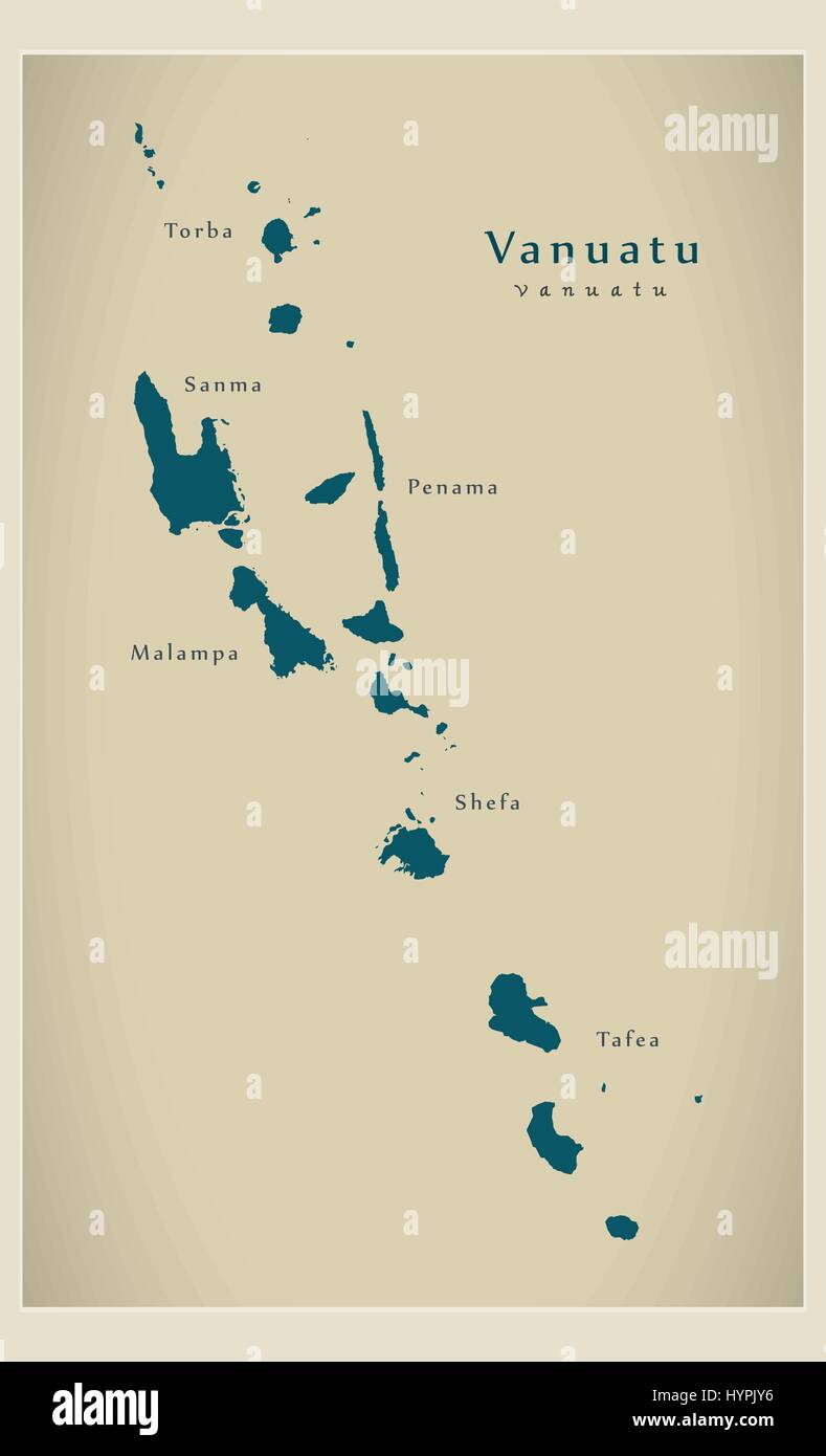 Modern Map - Vanuatu with provinces names VU Stock Vector Image & Art ...