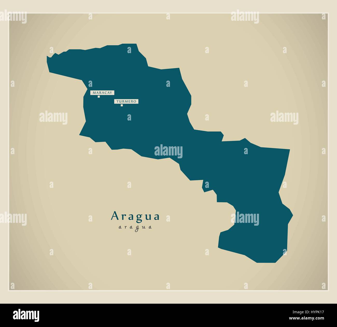 Aragua map vector hi-res stock photography and images - Alamy