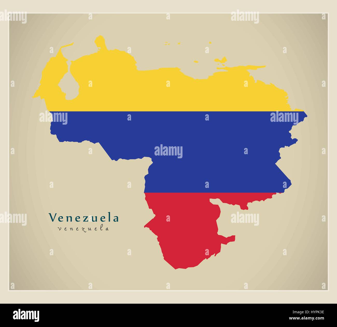 Modern Map - Venezuela colored VE Stock Vector Image & Art - Alamy