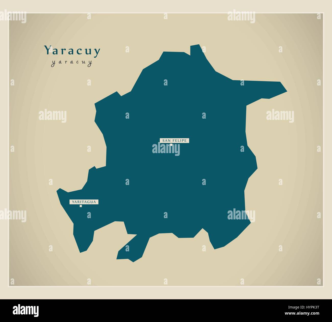Modern Map - Yaracuy VE Stock Vector Image & Art - Alamy