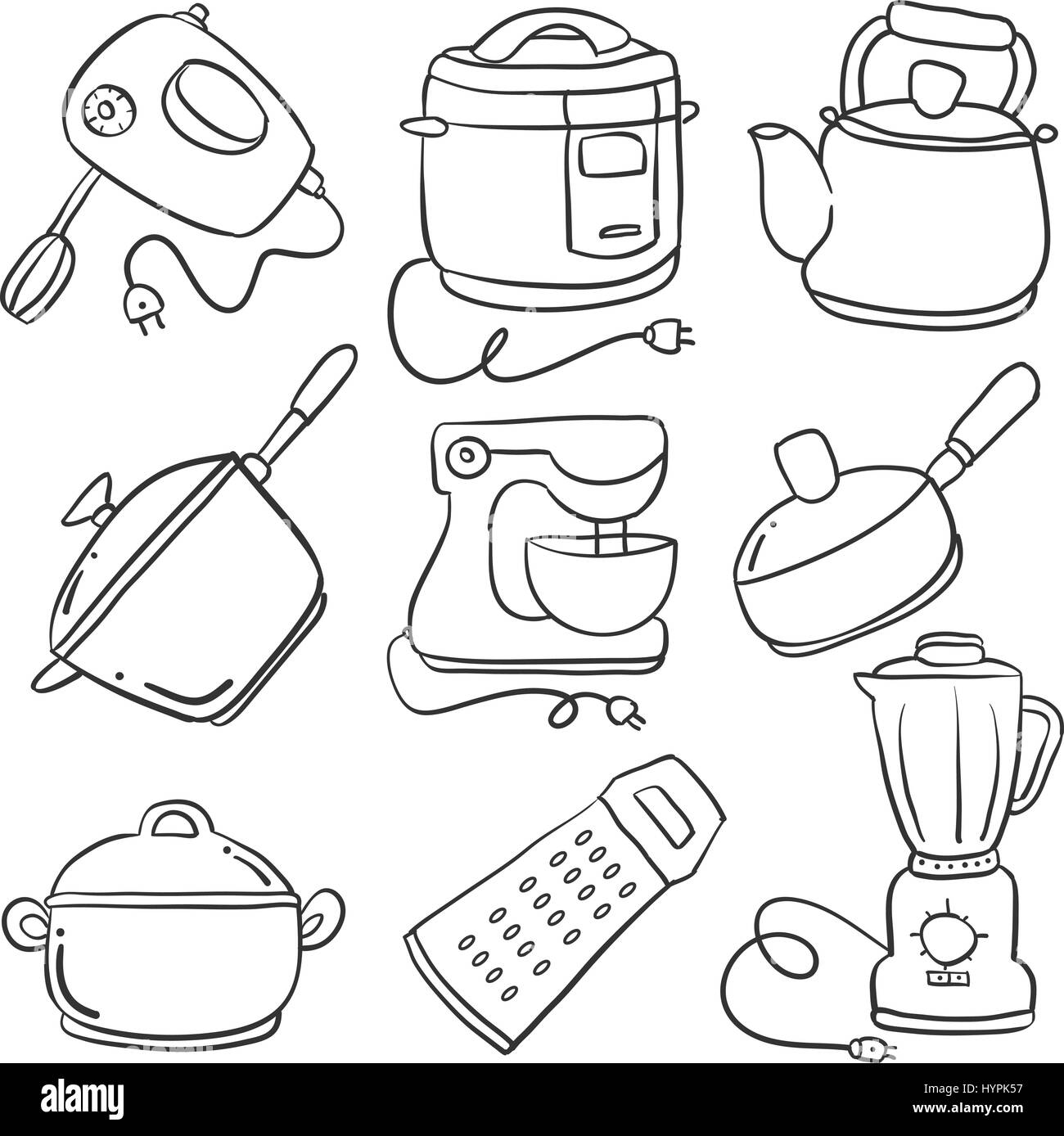 Collection Kitchen Set Of Doodles Stock Vector Image Art Alamy collection-kitchen-set-of-doodles-stock-vector-image-art-alamy