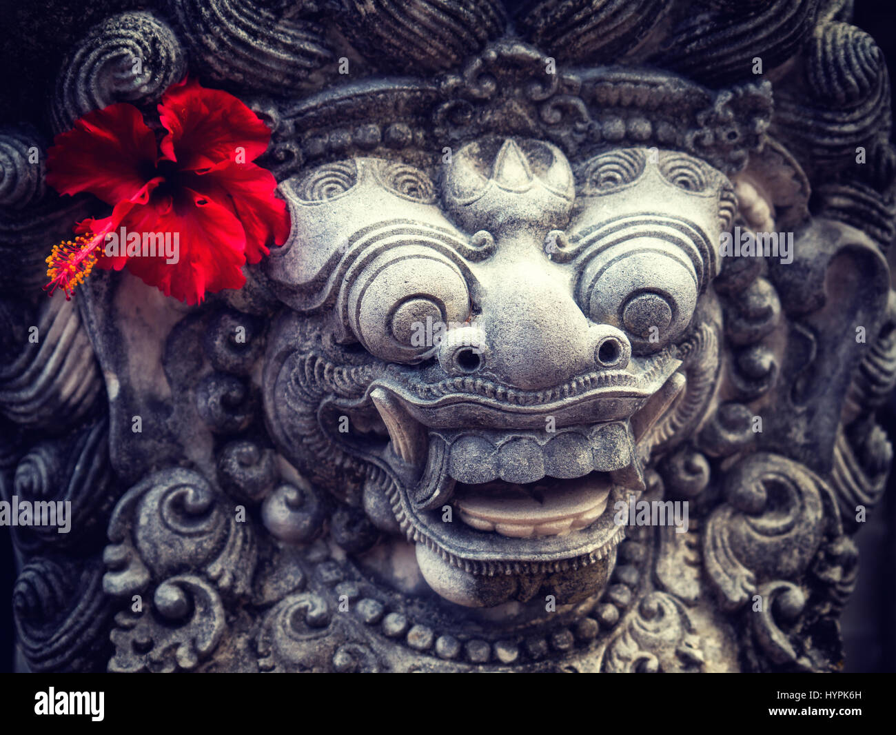 Ancient Balinese statue at the temple in Bali Indonesia Stock Photo - Alamy