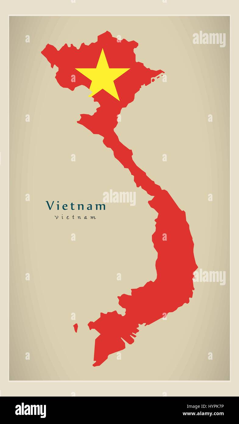 Vector map vietnam country colored hi-res stock photography and images ...
