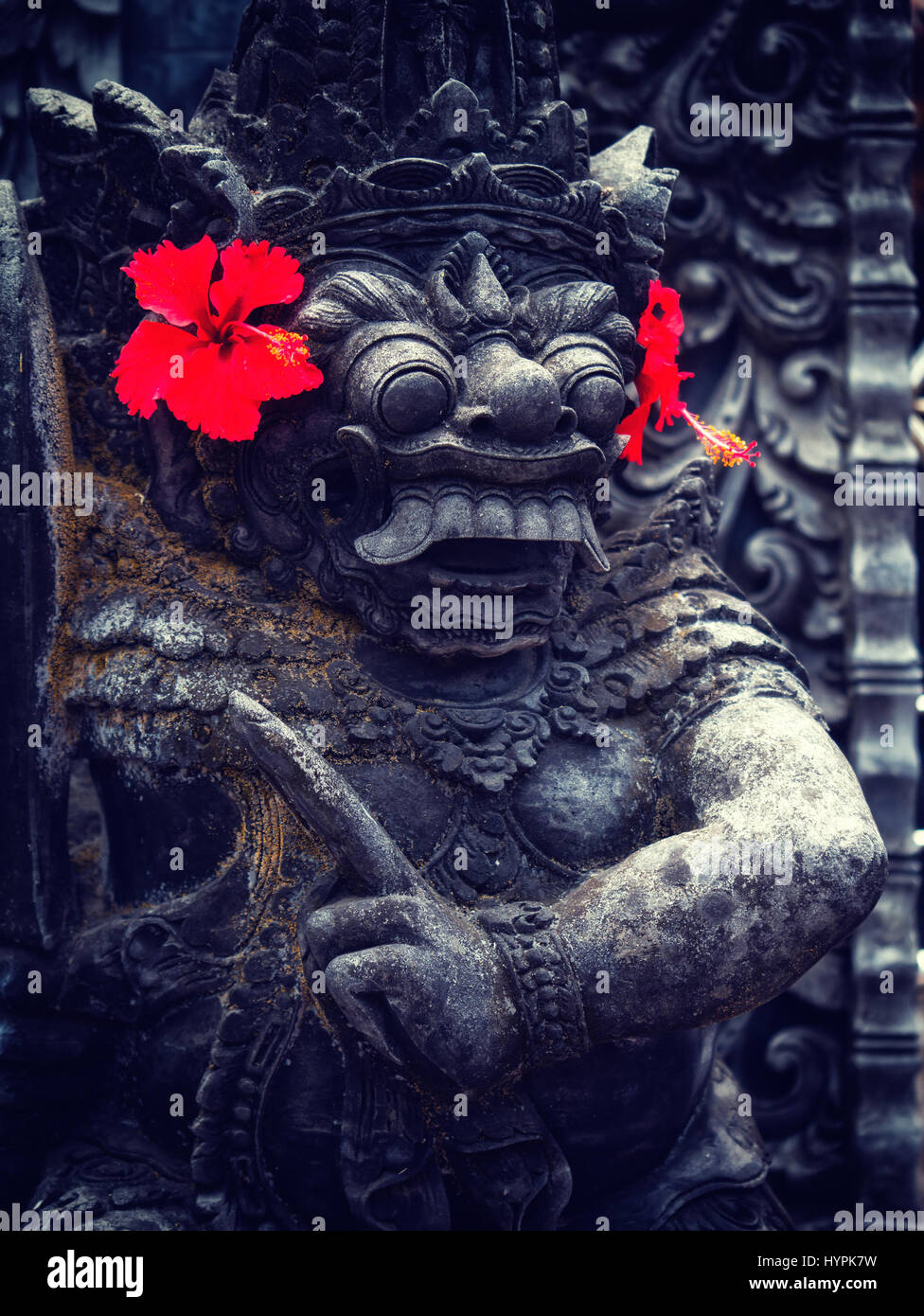 Ancient Balinese statue at the temple in Bali Indonesia Stock Photo - Alamy