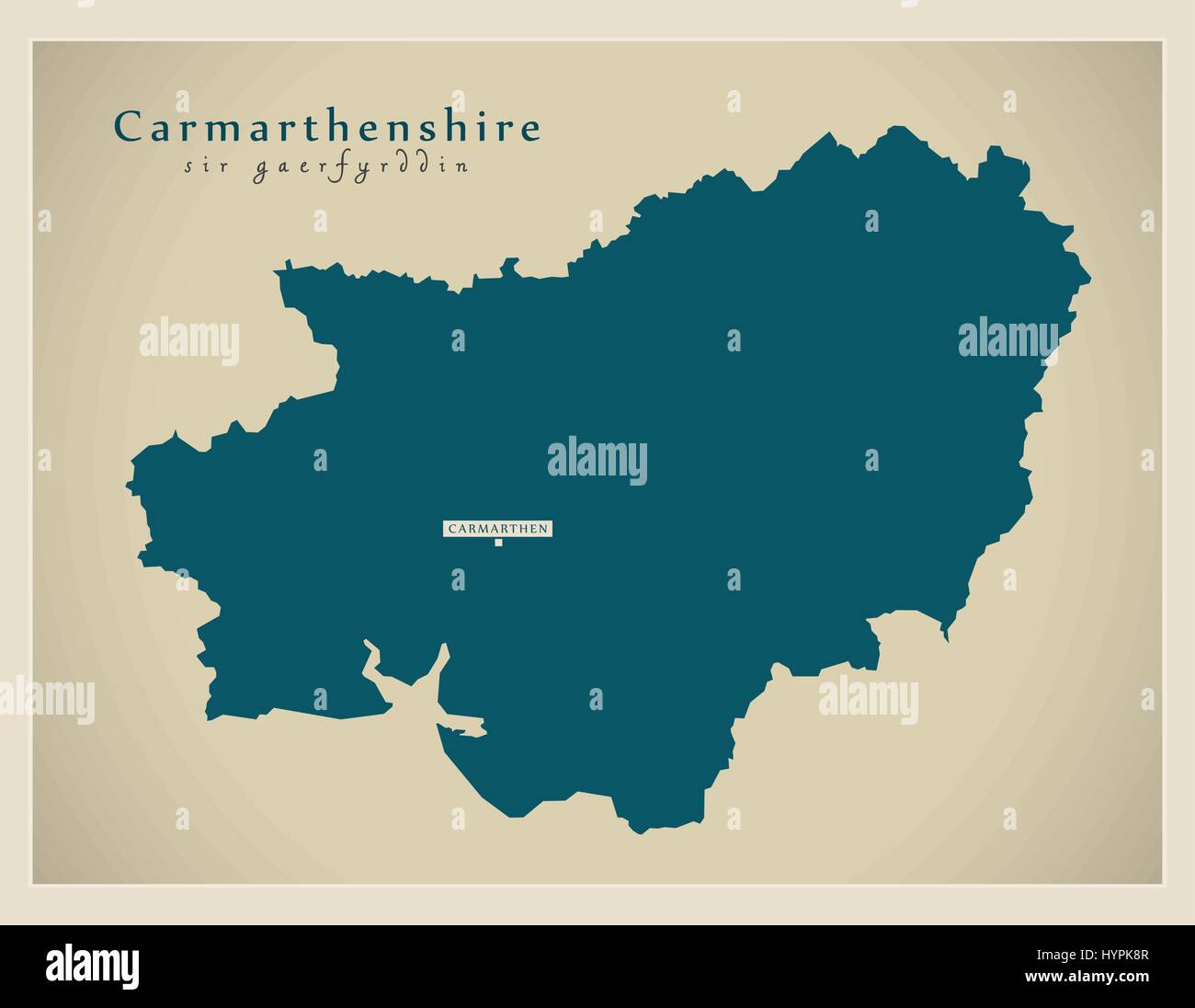 Carmarthen map Stock Vector Images - Alamy