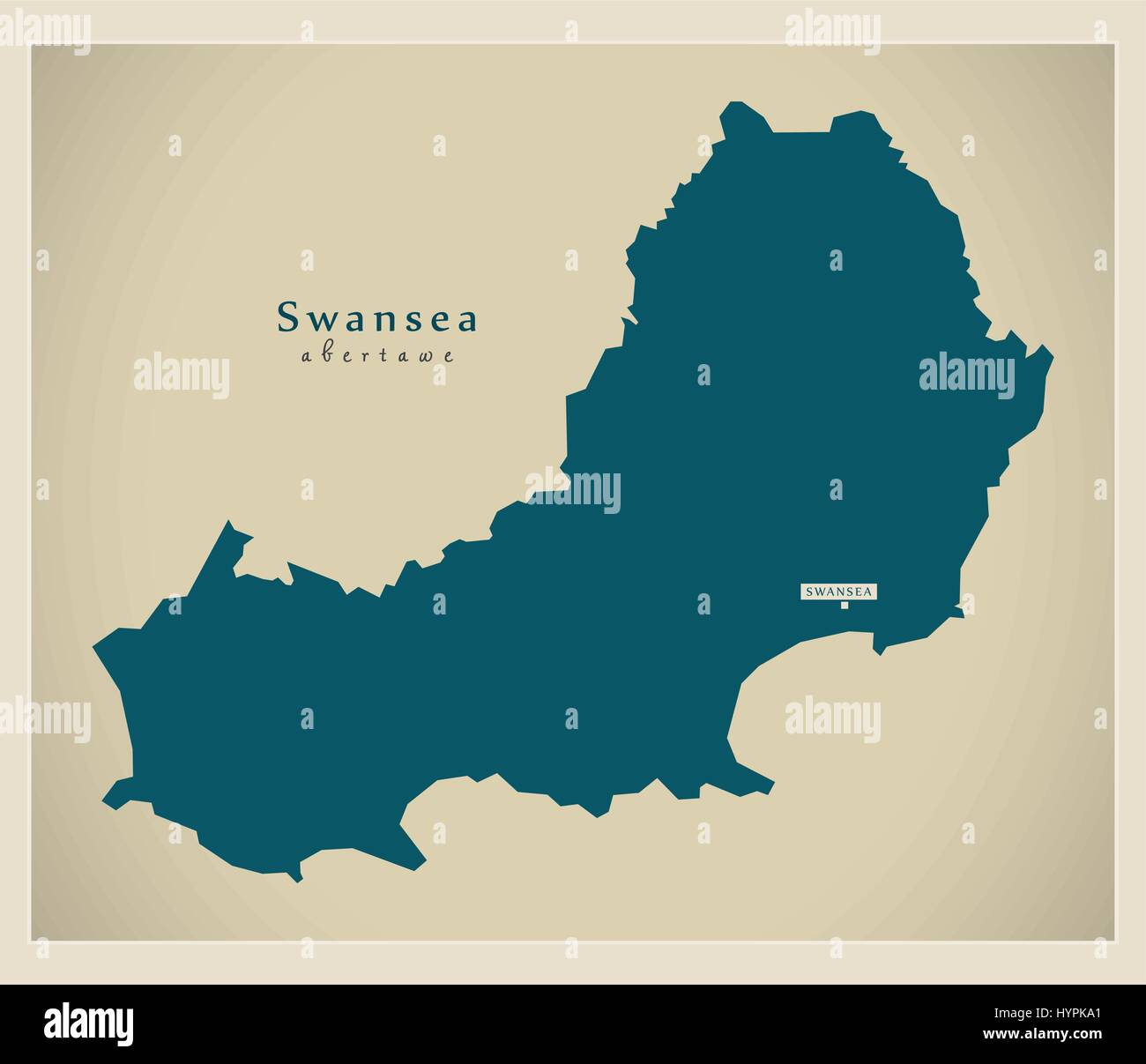 Map of swansea hi-res stock photography and images - Alamy