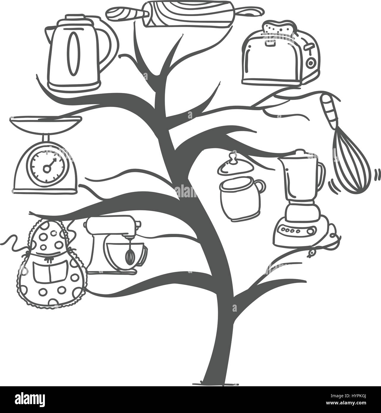 Cooker tree Stock Vector Images - Alamy