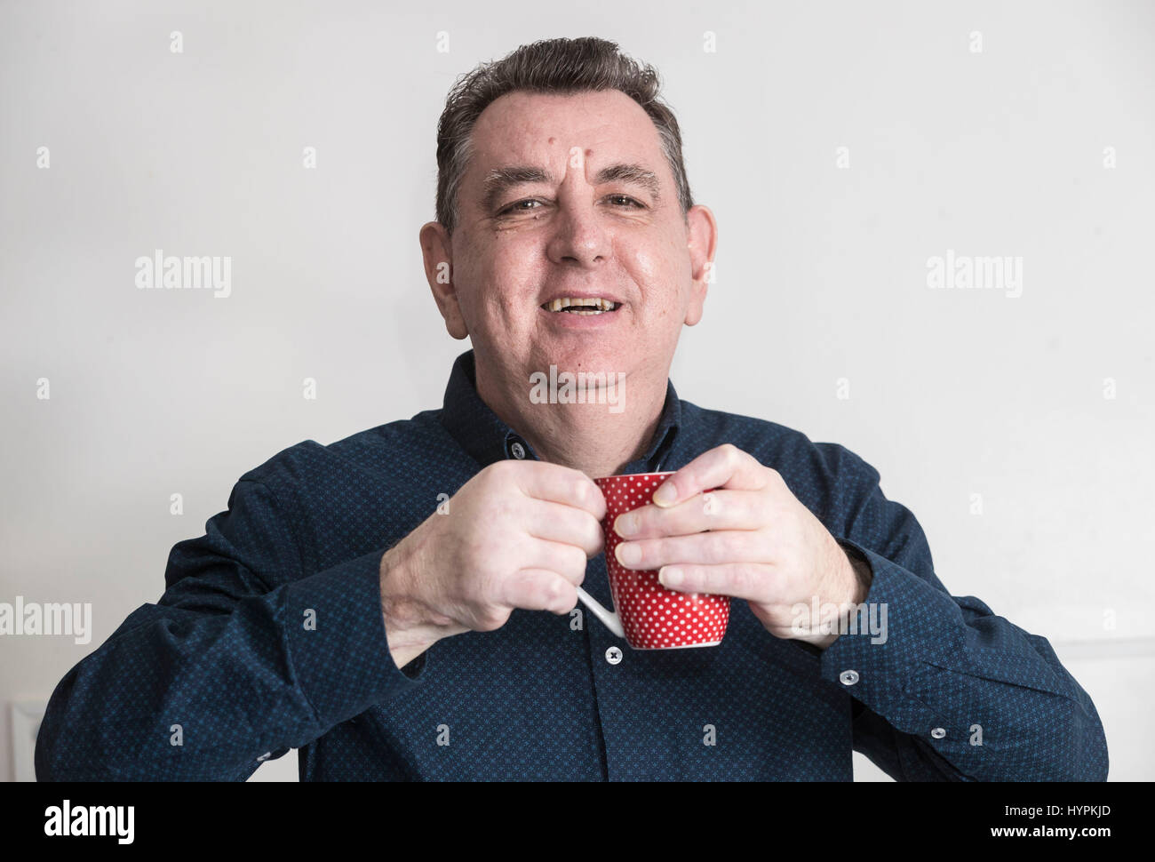 The UK's first double hand transplant patient Chris King demonstrates ...