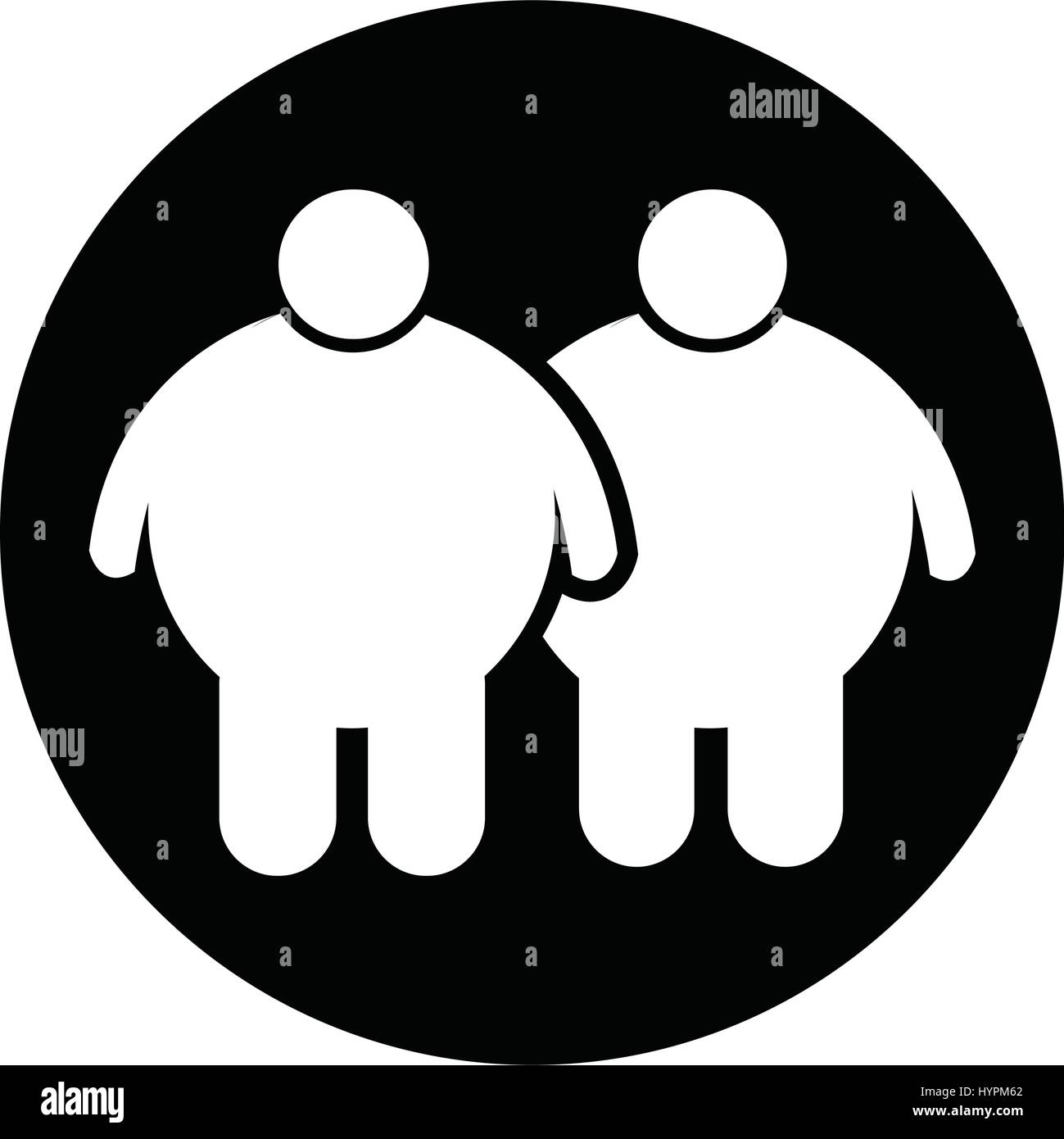 Fat People Icon Stock Vector Image & Art - Alamy