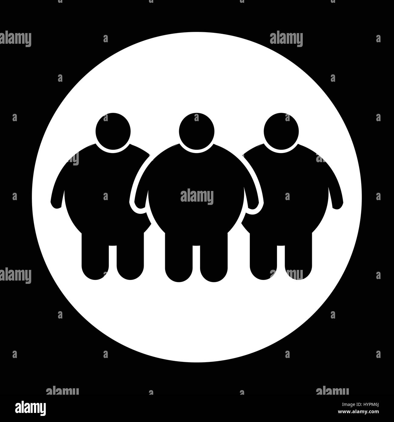 Fat People Icon Stock Vector Image & Art - Alamy