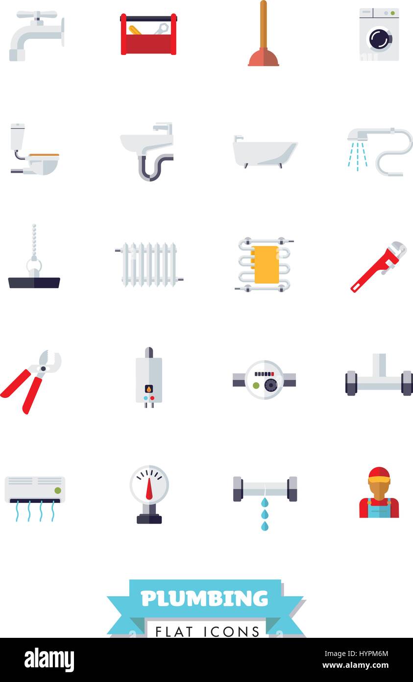 Radiator white flat icons Stock Vector Images - Alamy