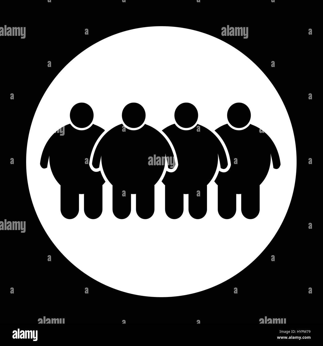 Fat People Icon Stock Vector Image & Art - Alamy
