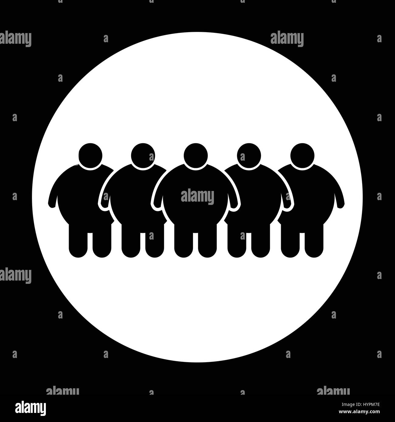 Fat People Icon Stock Vector Image & Art - Alamy