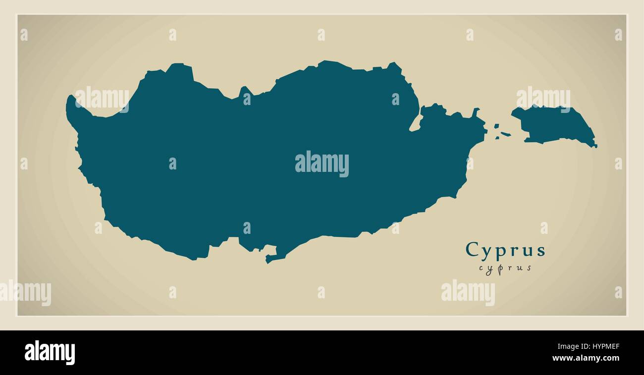 Modern Map - Cyprus CY Stock Vector Image & Art - Alamy
