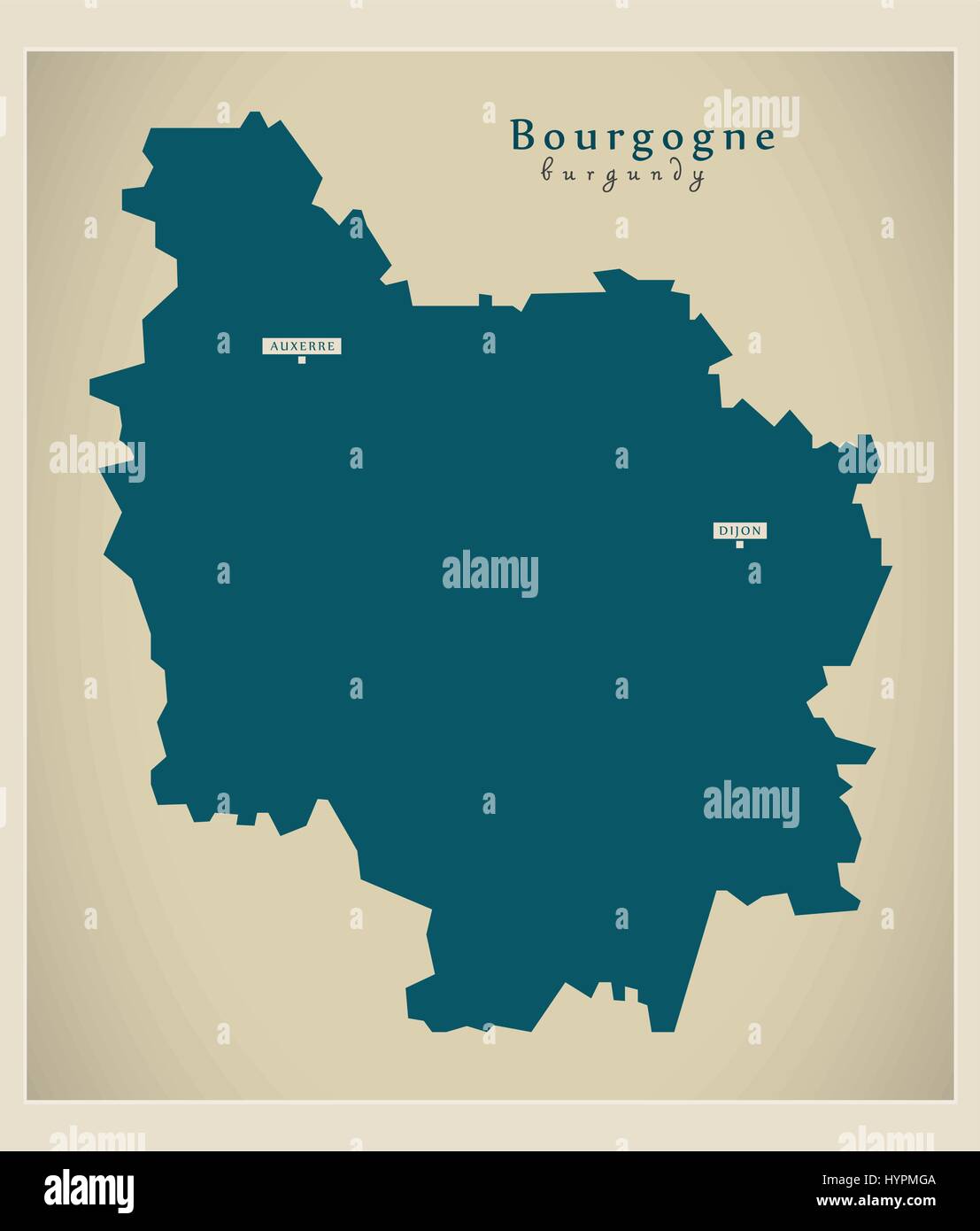 Modern Map - Bourgogne FR France Stock Vector Image & Art - Alamy