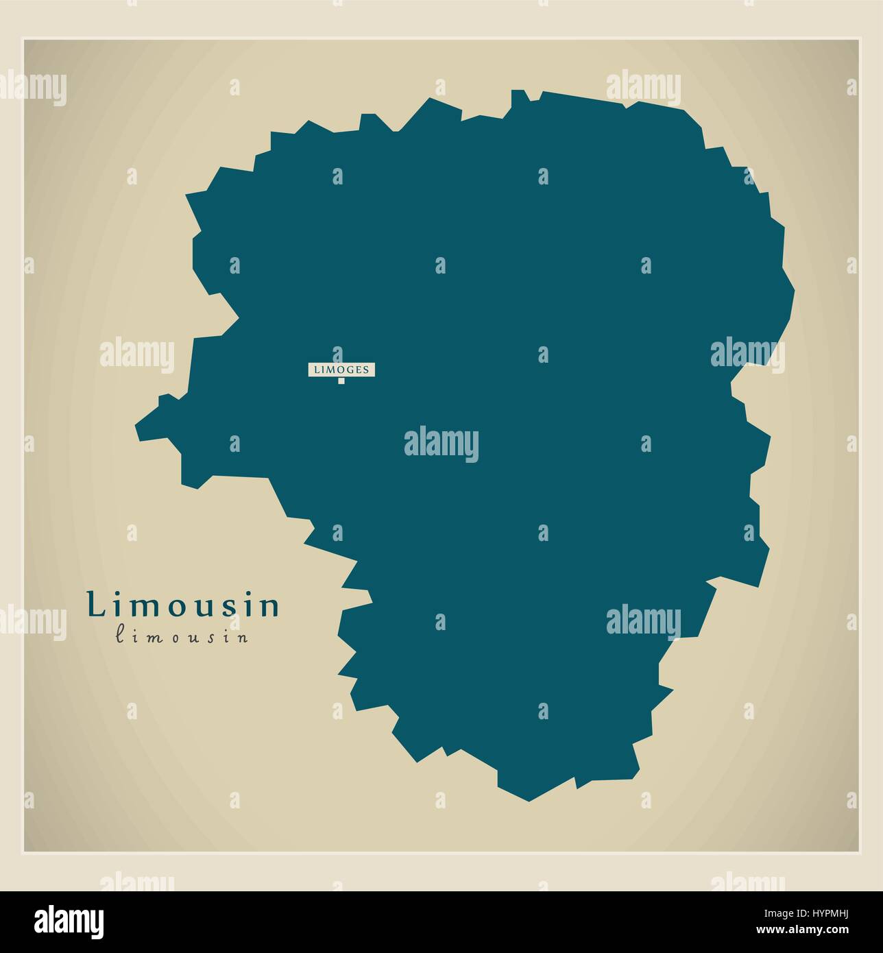 Map of limousin hi-res stock photography and images - Alamy