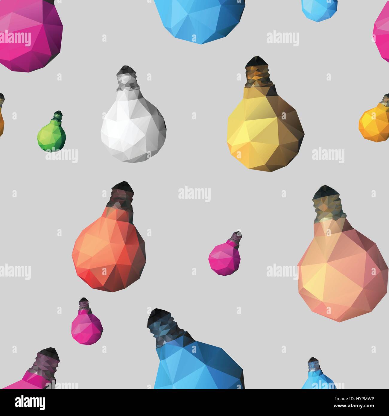 low poly light bulb. Seamless pattern Stock Vector Image & Art - Alamy