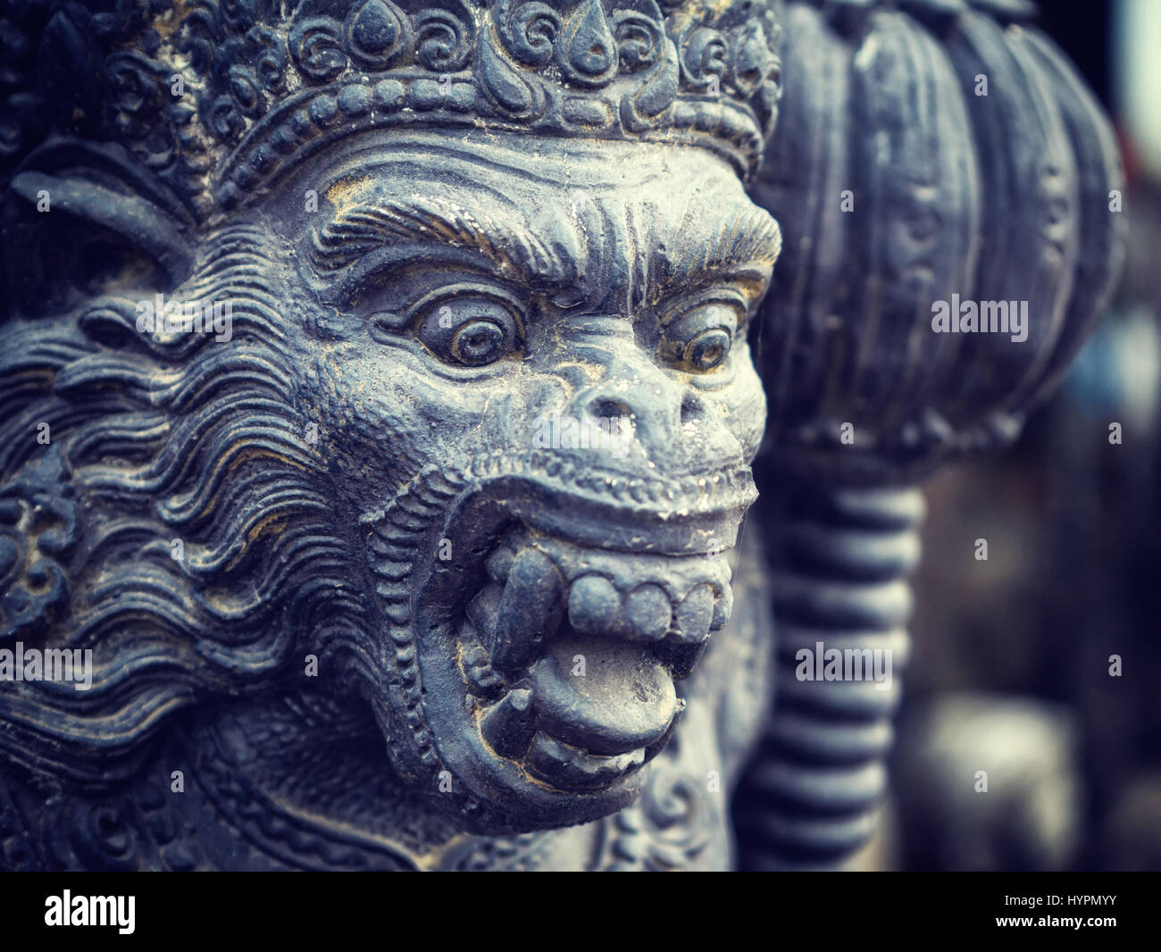 Ancient Balinese statue at the temple in Bali Indonesia Stock Photo - Alamy