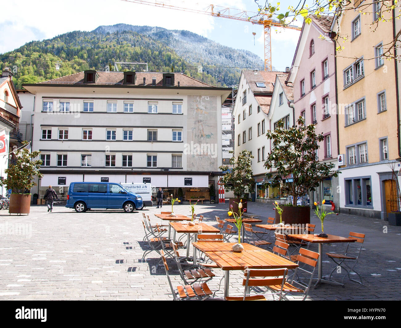 Chur, Switzerland - April 27, 2016: downtown is considered the oldest ...