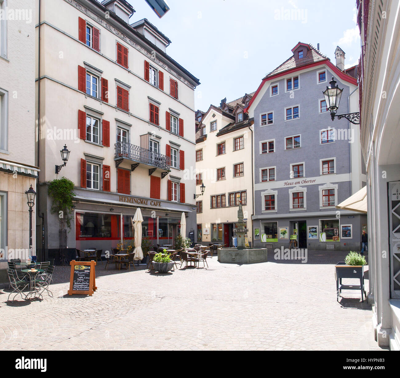 Chur, Switzerland - April 27, 2016: downtown is considered the oldest ...