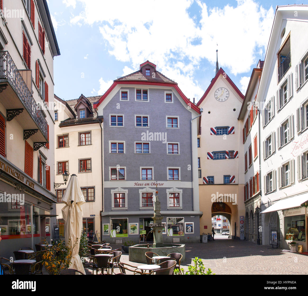 Chur, Switzerland - April 27, 2016: downtown is considered the oldest ...