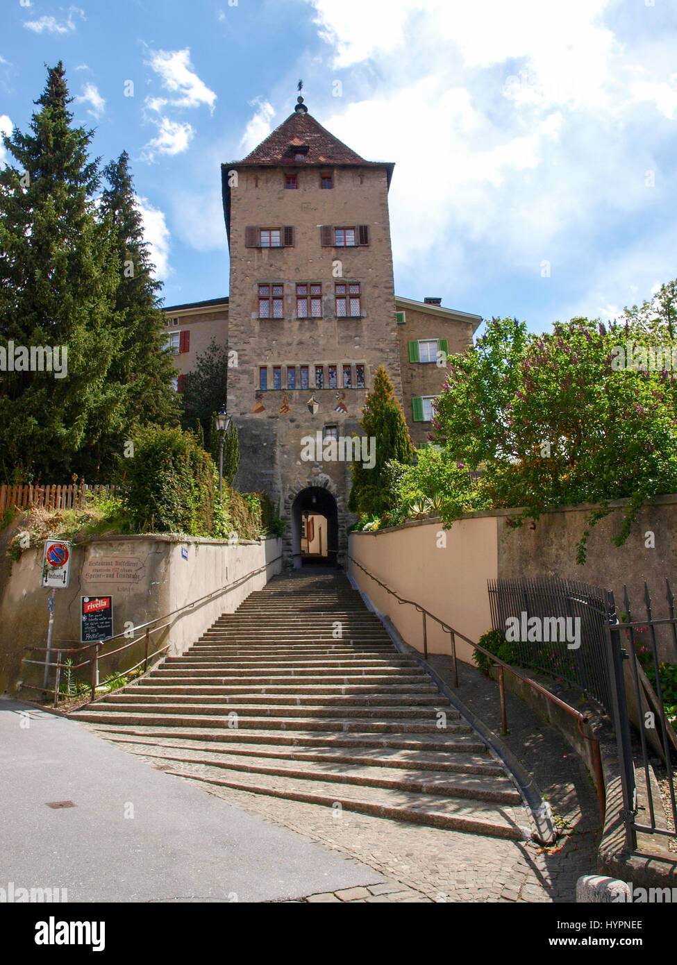 Chur, Switzerland - April 27, 2016: downtown is considered the oldest ...