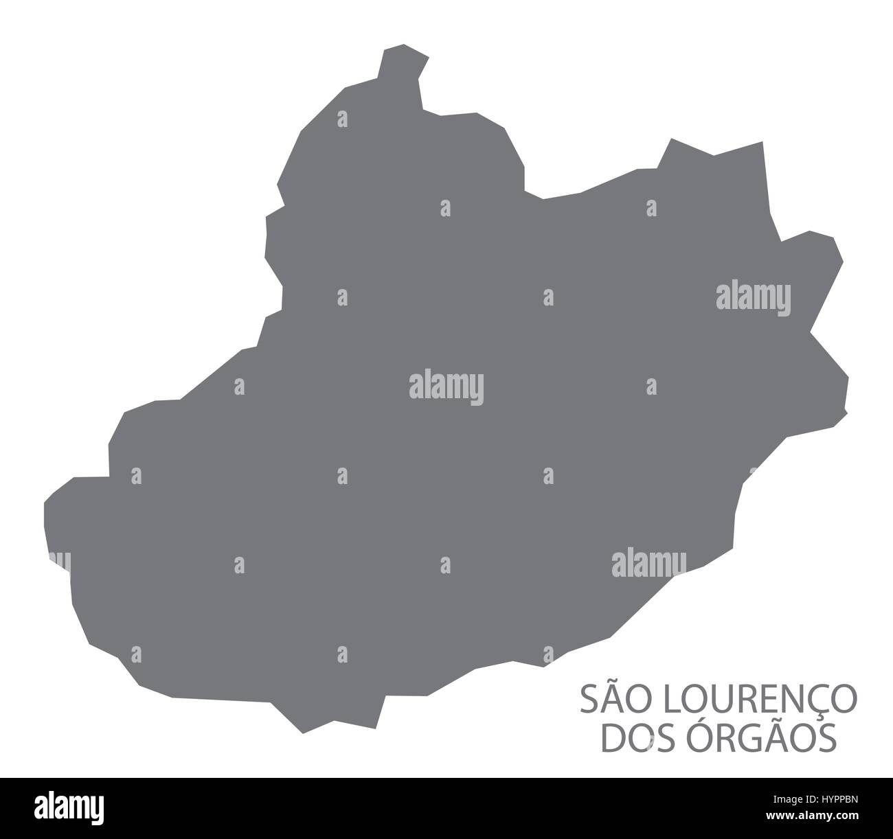 Sao Lourenco Dos Orgaos Cape Verde municipality map grey illustration ...