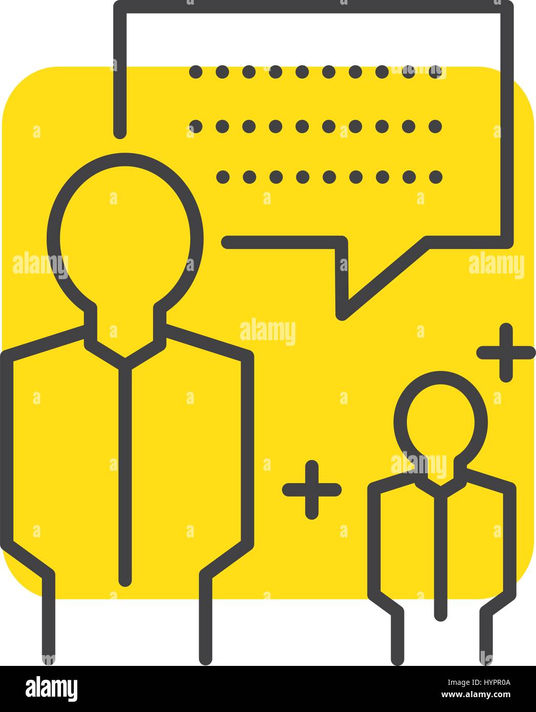 bubble talk Team BUSINESS yellow mark icon Stock Vector Image & Art - Alamy