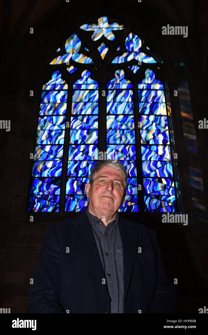 Sculptor John Maine in front of the new Special Air Service Ascension ...