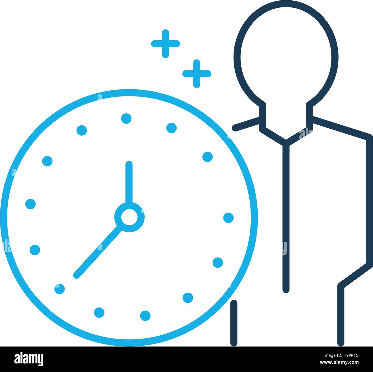 Time BUSINESS blue line icon Stock Vector Image & Art - Alamy