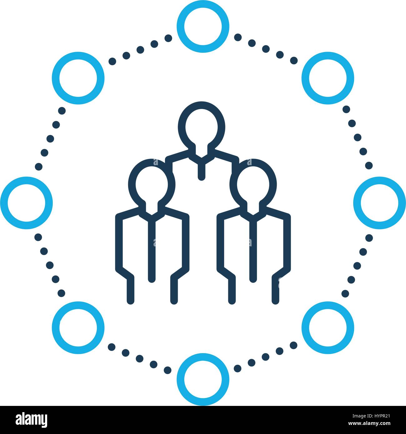 BUSINESS Team blue line icon Stock Vector Image & Art - Alamy