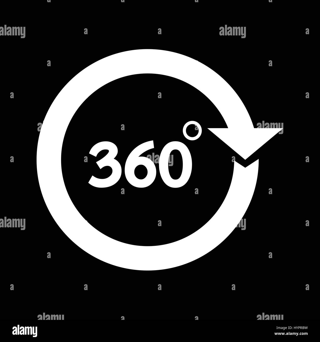 360 Degrees icon Stock Vector Image & Art - Alamy