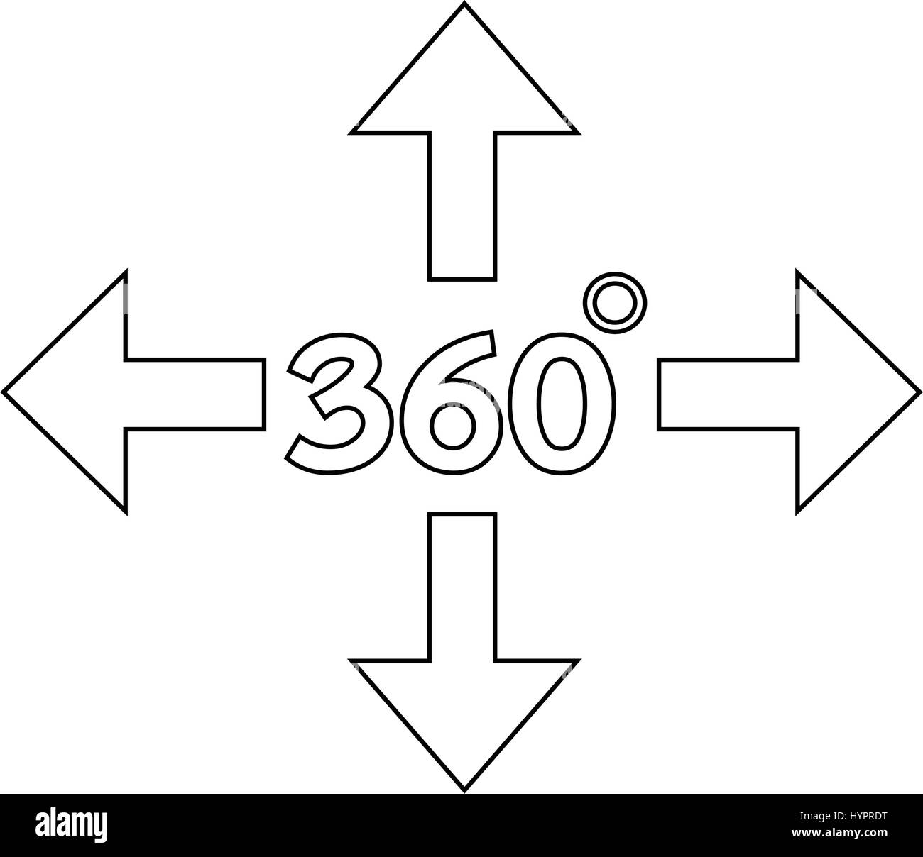 360 Degree icon Stock Vector Image & Art - Alamy