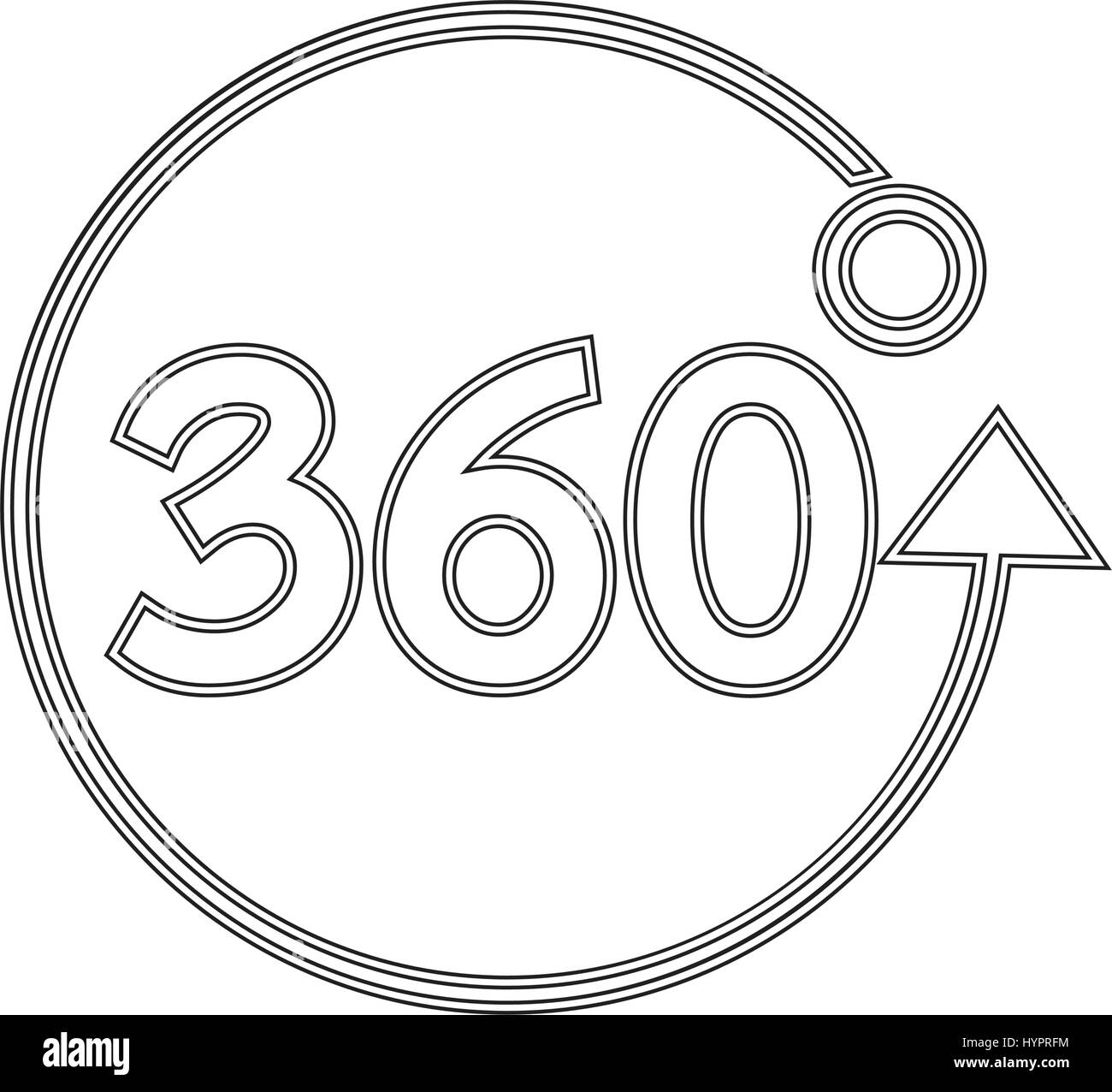 360 degree icon Black and White Stock Photos & Images - Alamy