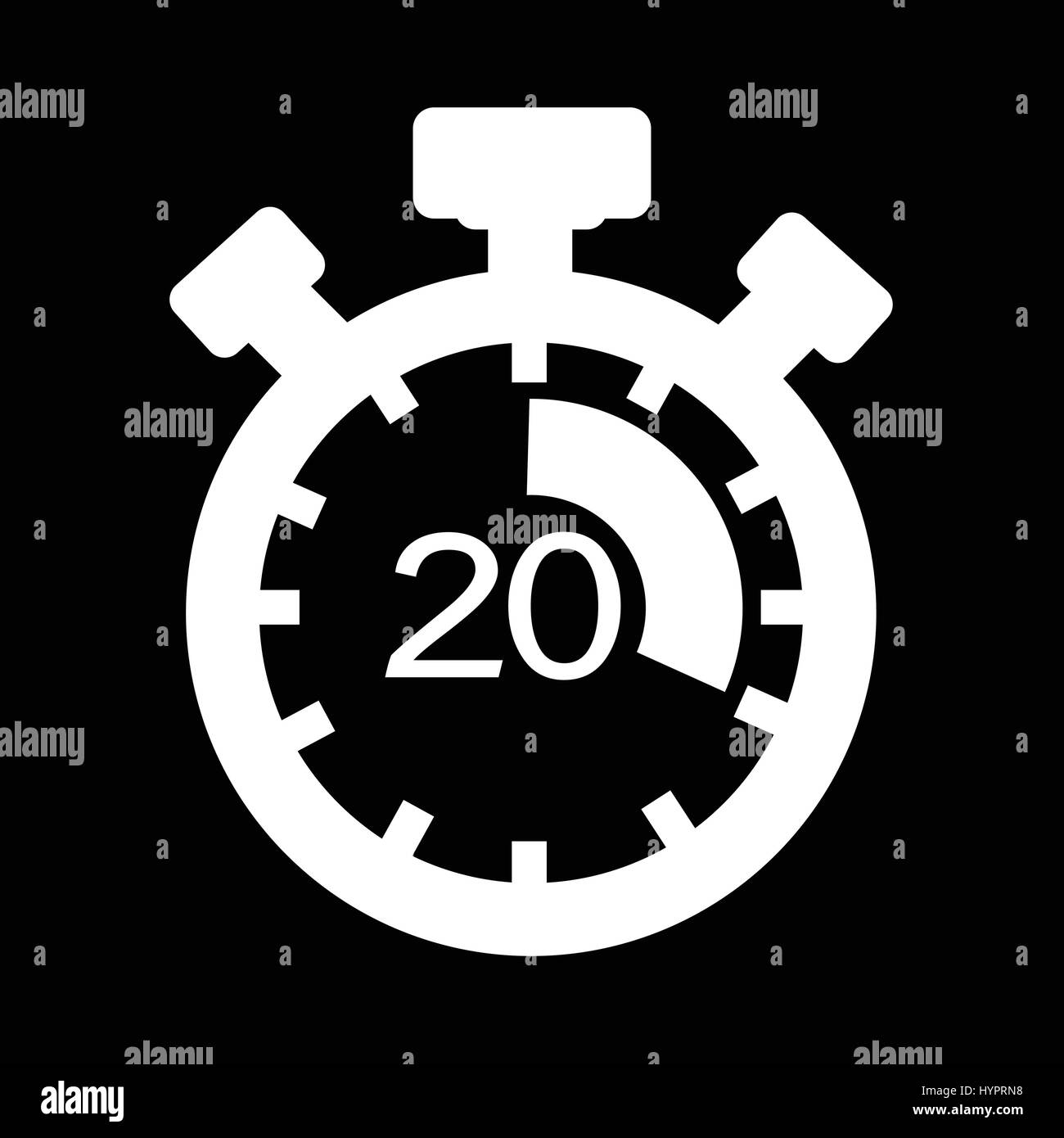 Stopwatch icon stop clock Black and White Stock Photos & Images - Alamy