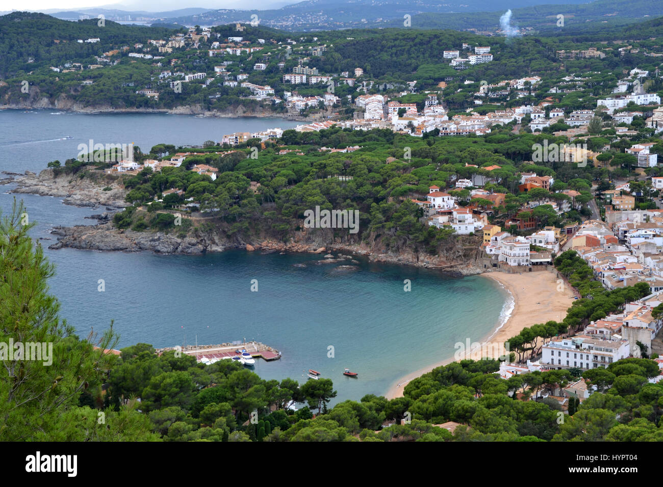 View town beach llafranc costa hi-res stock photography and images - Alamy