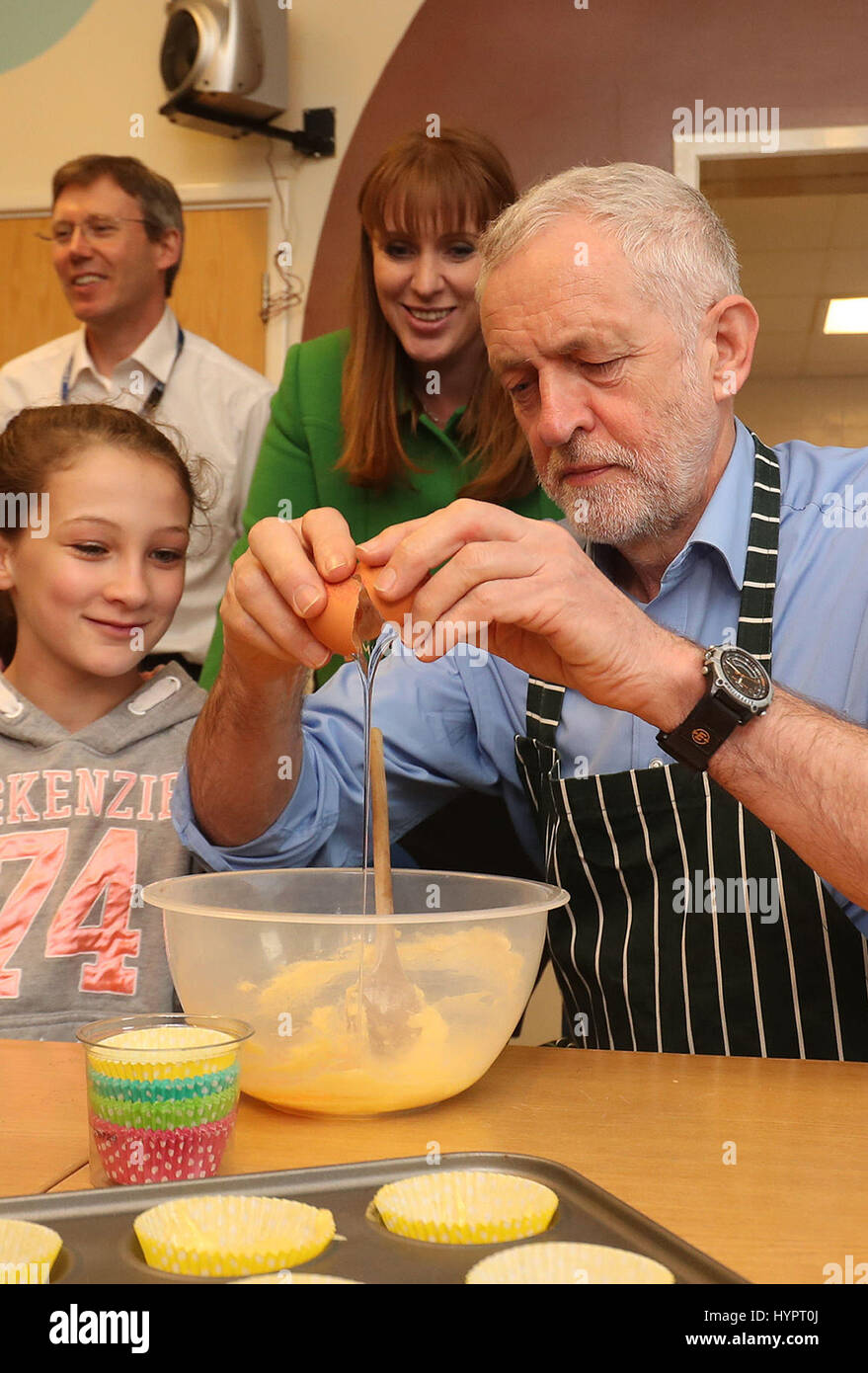 NOTE ALTERNATE CROP Labour leader Jeremy Corbyn during a cooking ...
