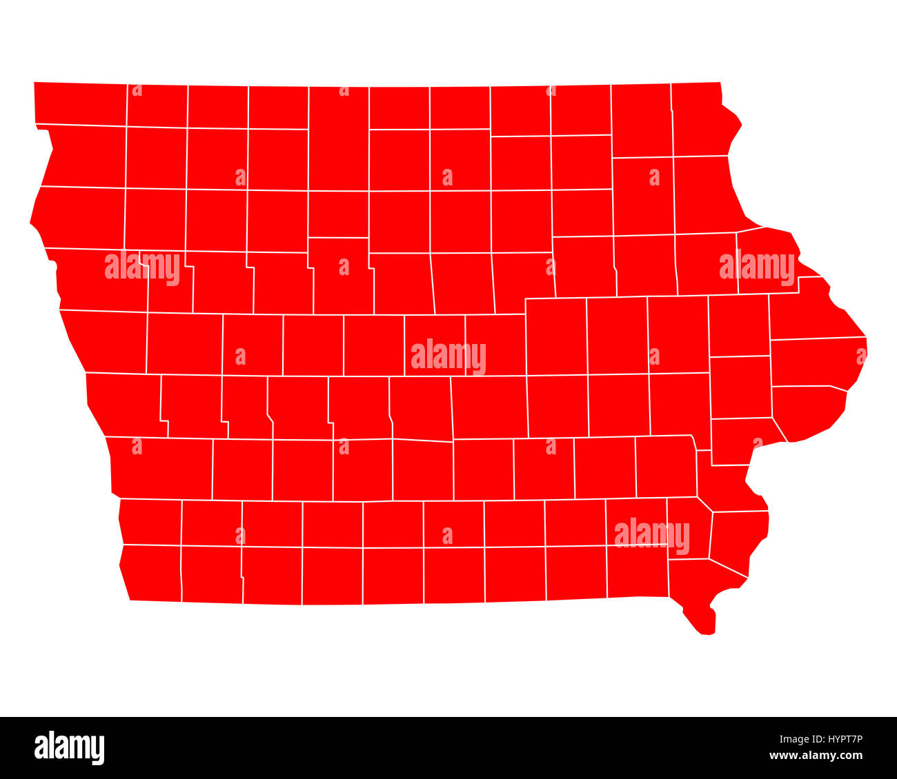 Map of Iowa Stock Photo - Alamy