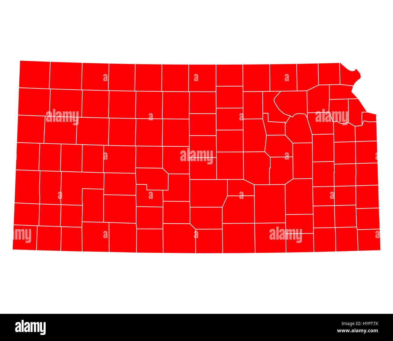 Map of Kansas Stock Photo - Alamy