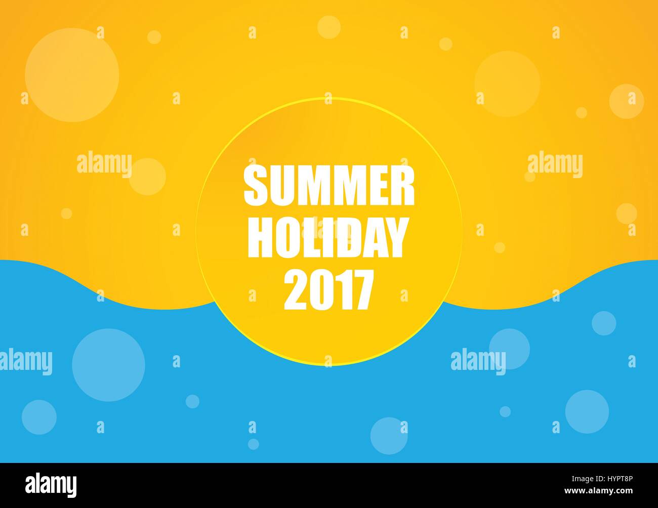 summer holiday 2017 background, yellow-blue abstract design Stock ...