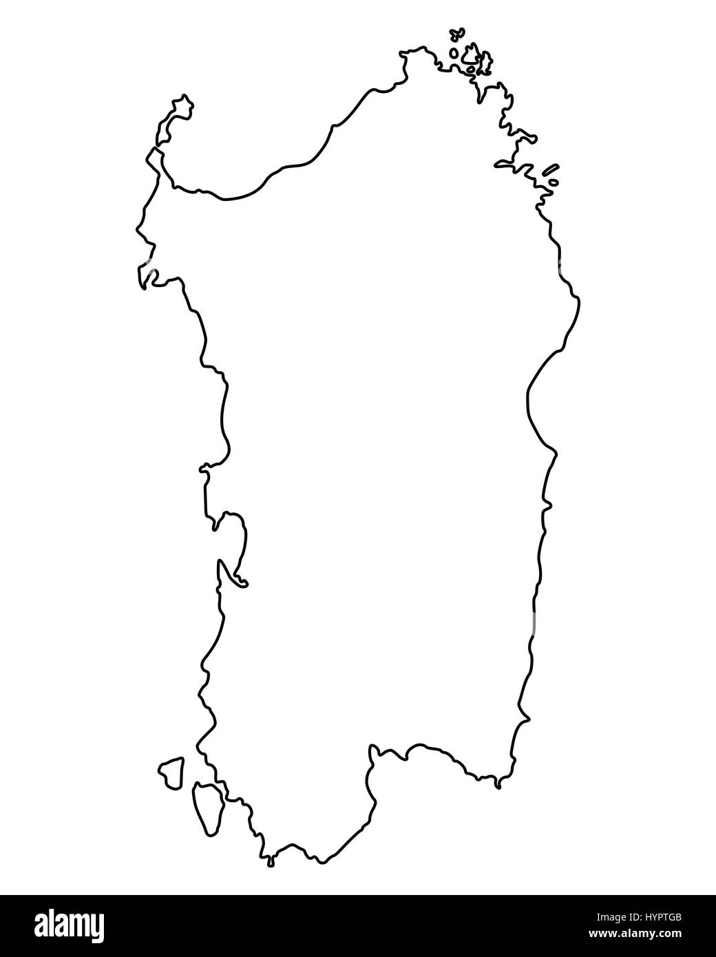 Map of Sardinia Stock Photo - Alamy