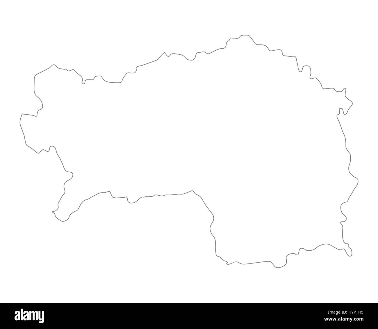 Map of Styria Stock Photo - Alamy