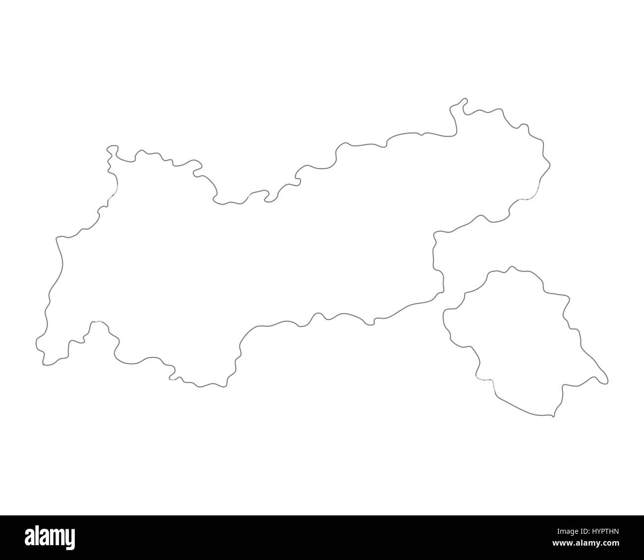 Map of Tyrol Stock Photo - Alamy
