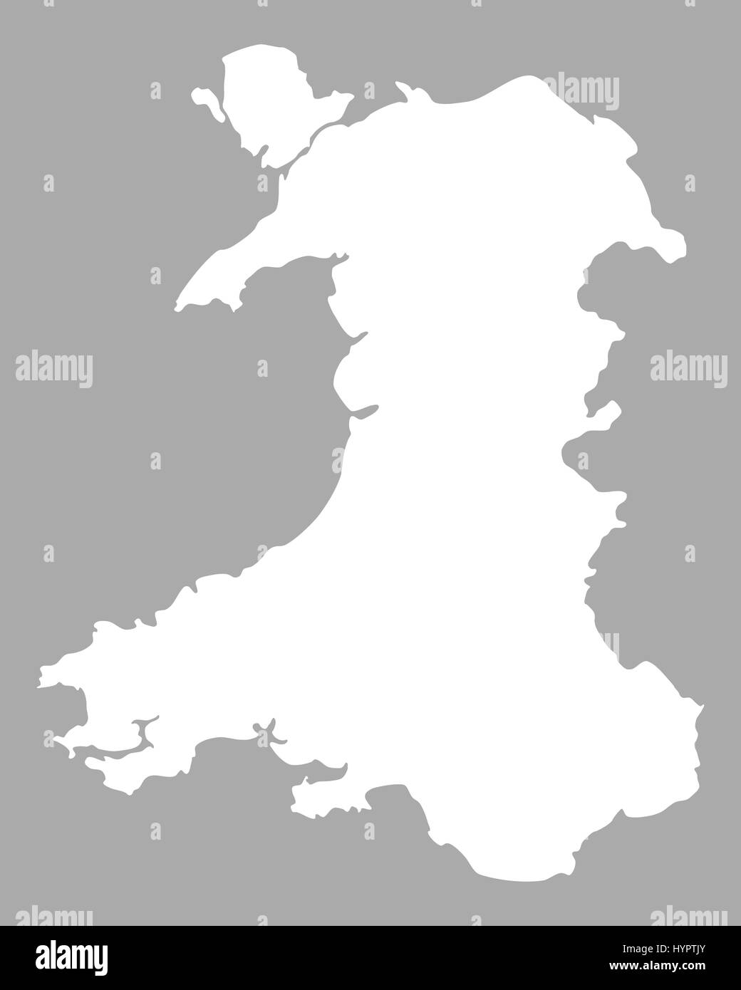 Map of wales Black and White Stock Photos & Images - Alamy