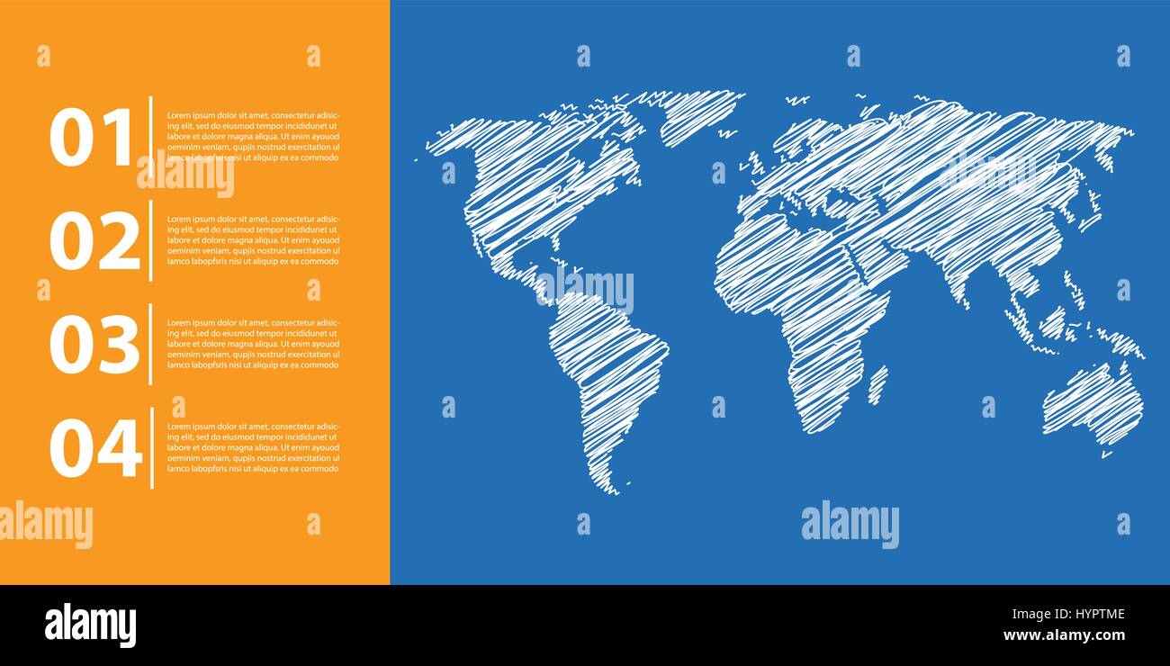 business background with world map, business infographics Stock Vector ...