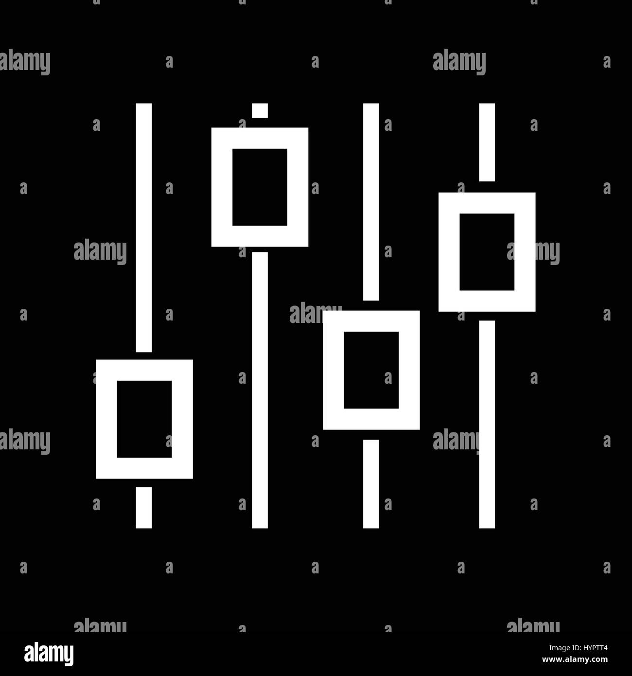 Audio mixer dial icon Black and White Stock Photos & Images - Alamy